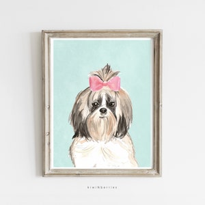 Dog Portrait Prints, Set of 6 Different Dogs, Printable Dog ...