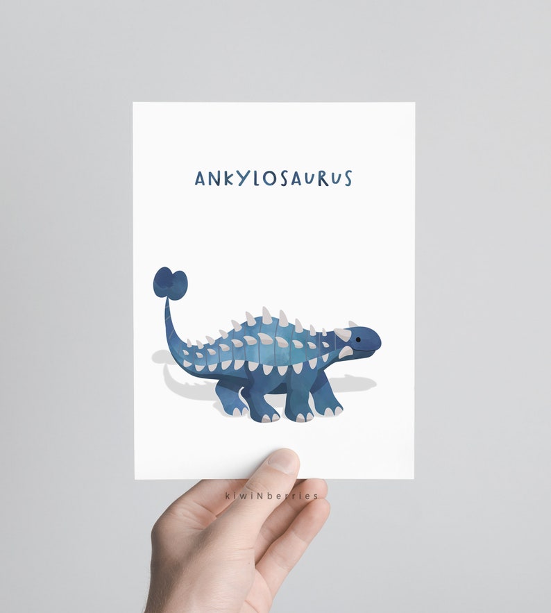 Ankylosaurus Print Dinosaur Art Print Dinosaur Printable | Etsy