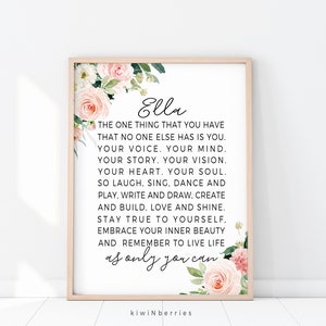 Darling Custom Print, Poem Print, My Sweet Darling, the One Thing You ...