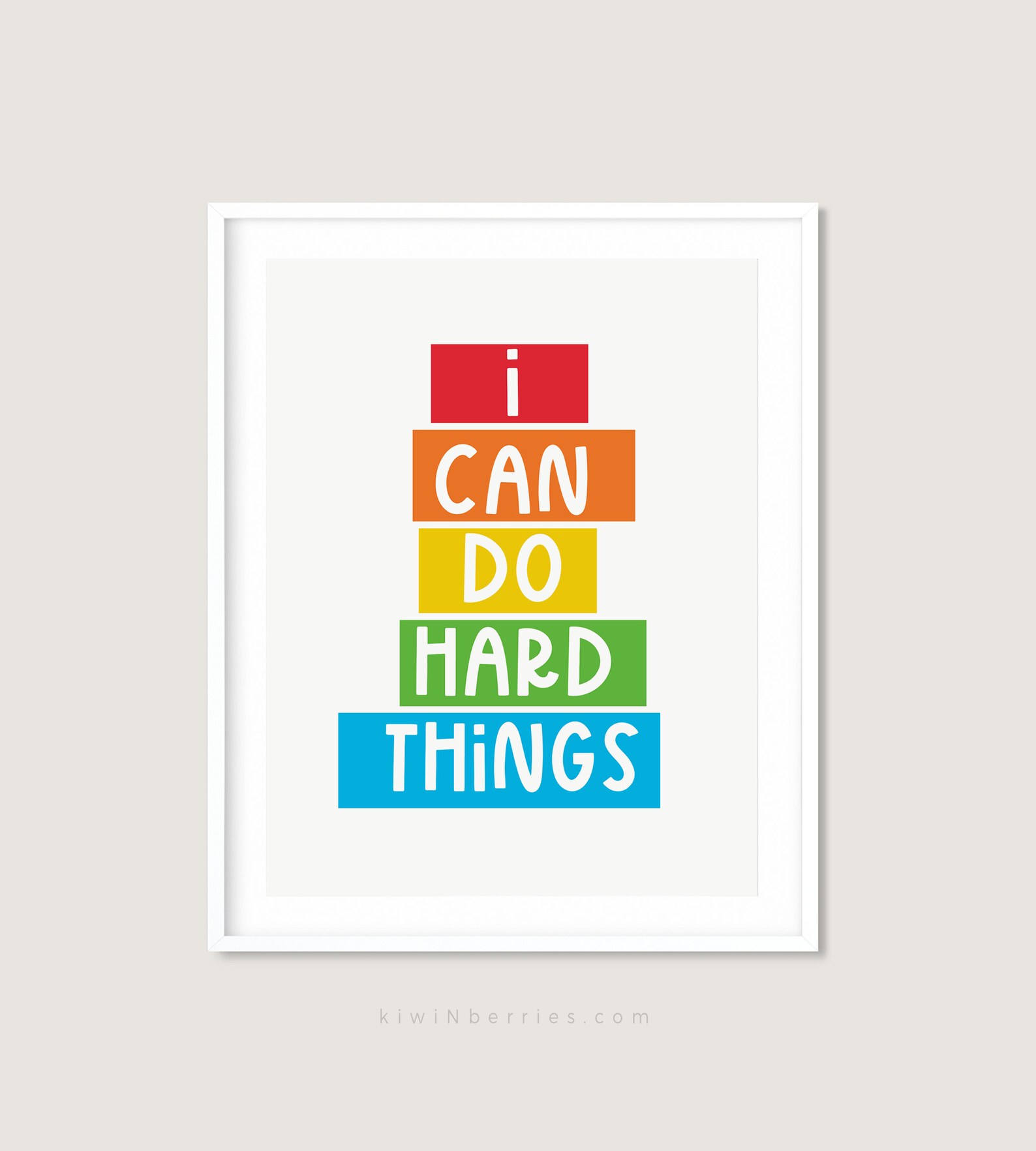 I Can Do Hard Things Print Printable Hard Things Positive | Etsy