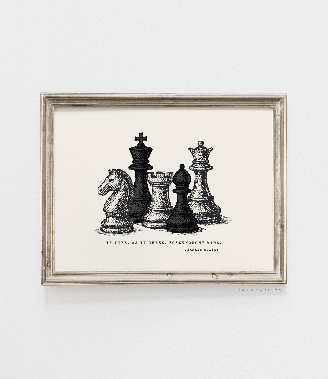 Vintage Chess Art Prints: Game Room Decor Set of 5 (digital Download ...