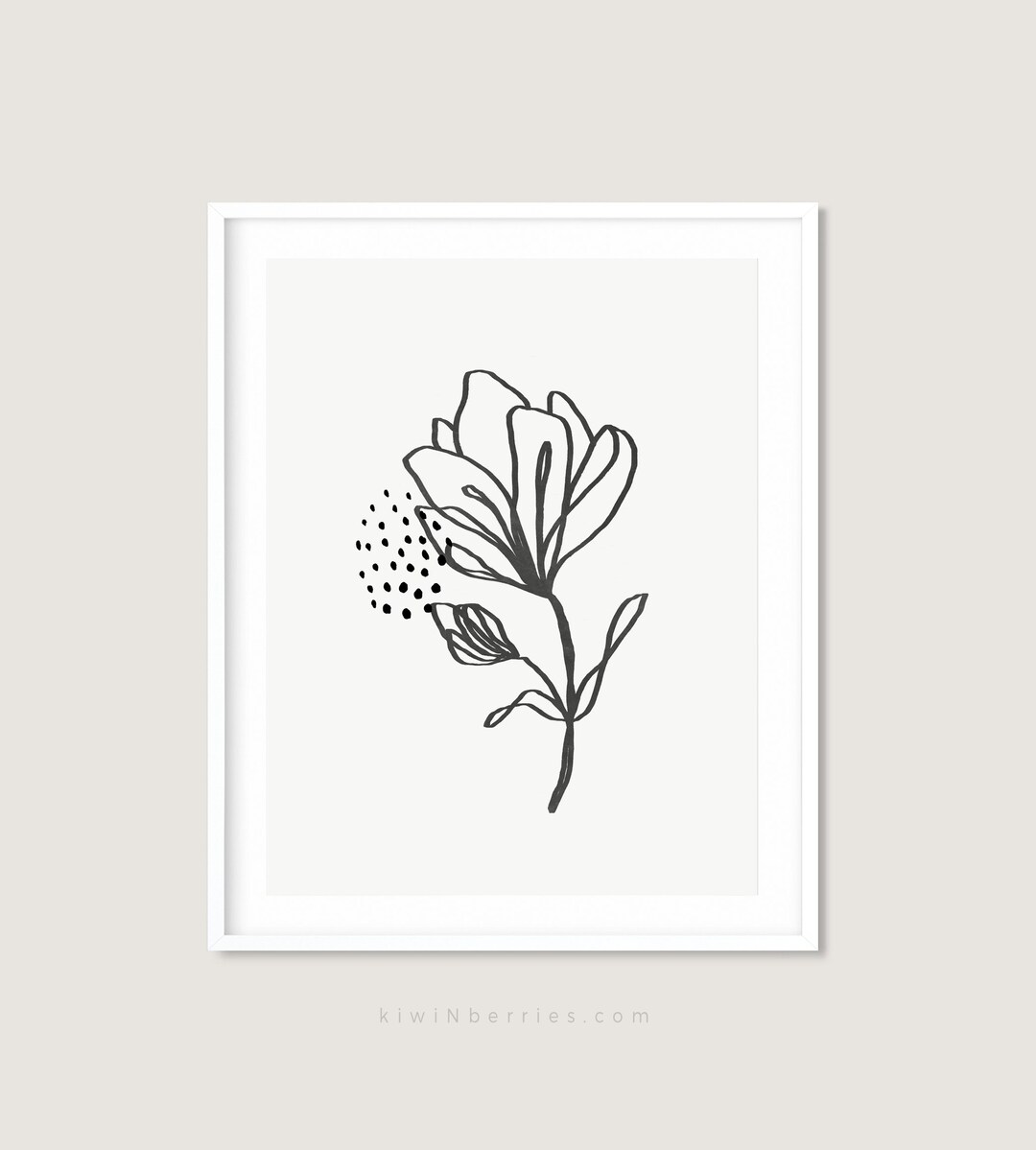 Bohemian Flower Print, Printable Flower Art, Boho Modern Wall Art ...