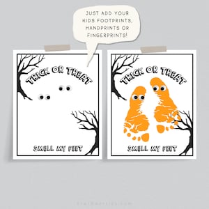 Halloween Printable Crafts for Kids, October Fun Printables, Handprint ...