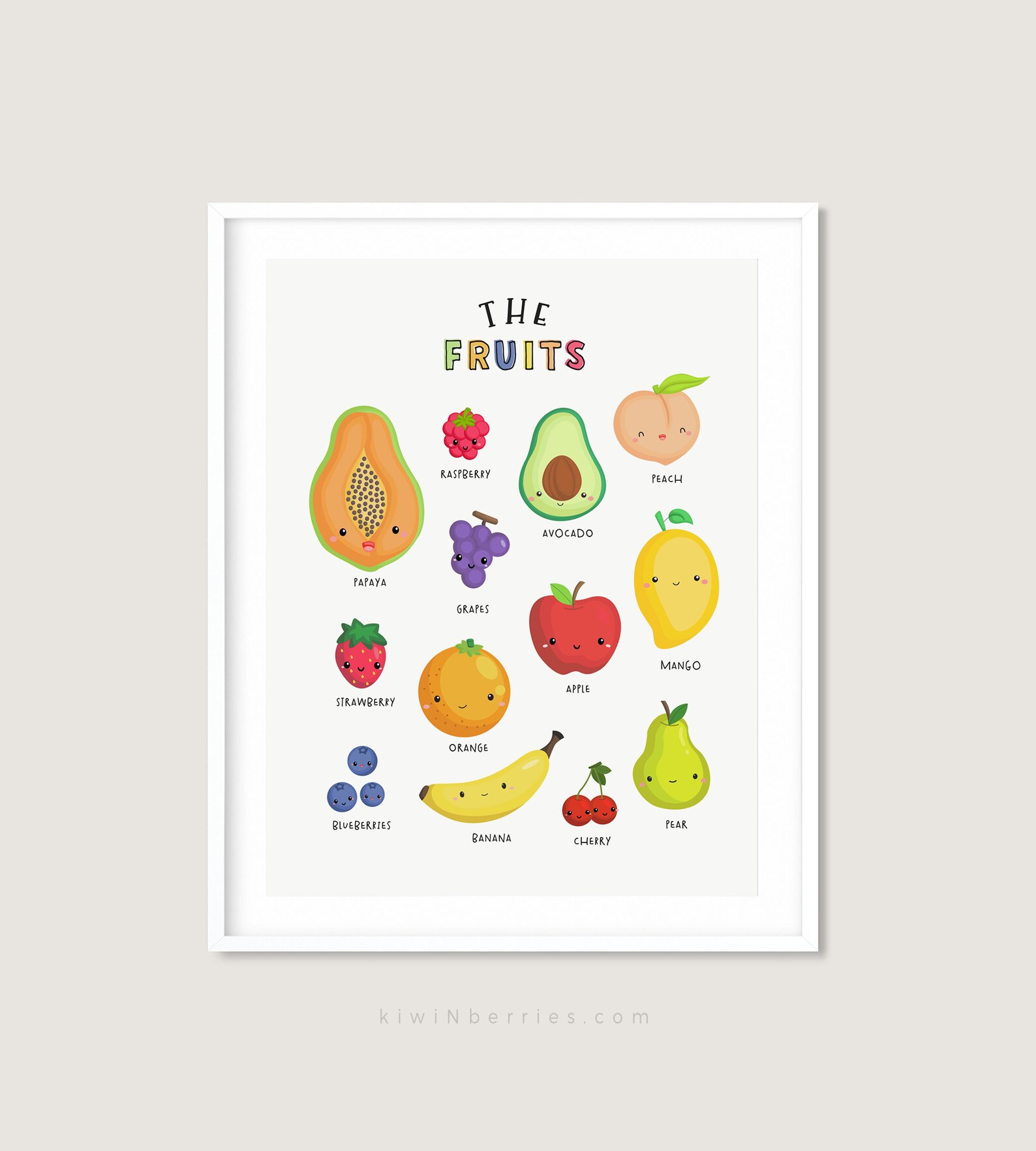 Fun Posters for Kids Playroom Printable Art Vegetables and - Etsy