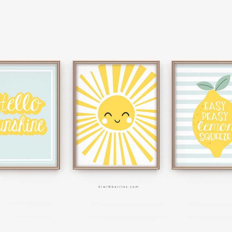 Yellow and Blue - Etsy