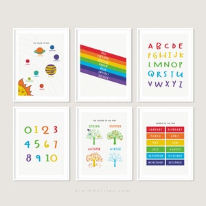 Alphabet Print, Colorful Alphabet Poster, Homeschool Printables ...