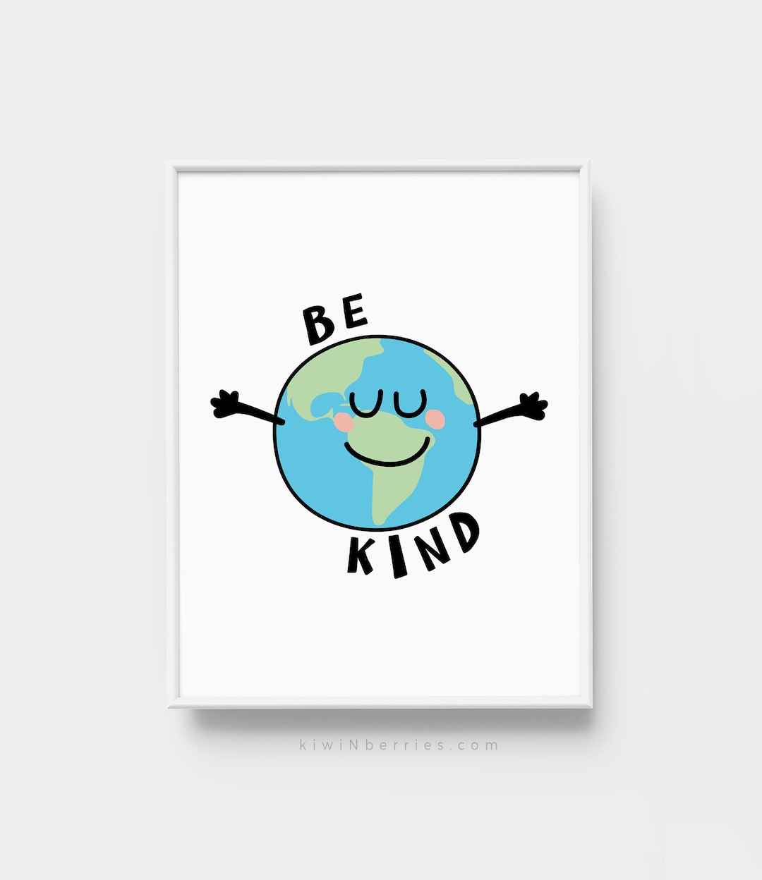 Be Kind Earth Print: Environmental Awareness Poster (digital Download ...