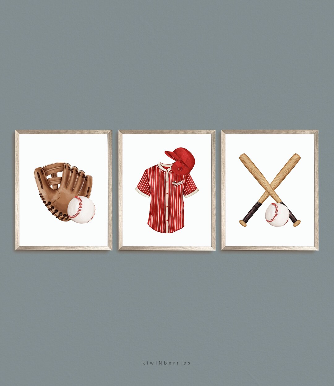 Baseball Prints Set: Sporty Boys Room Decor (digital Download) - Etsy