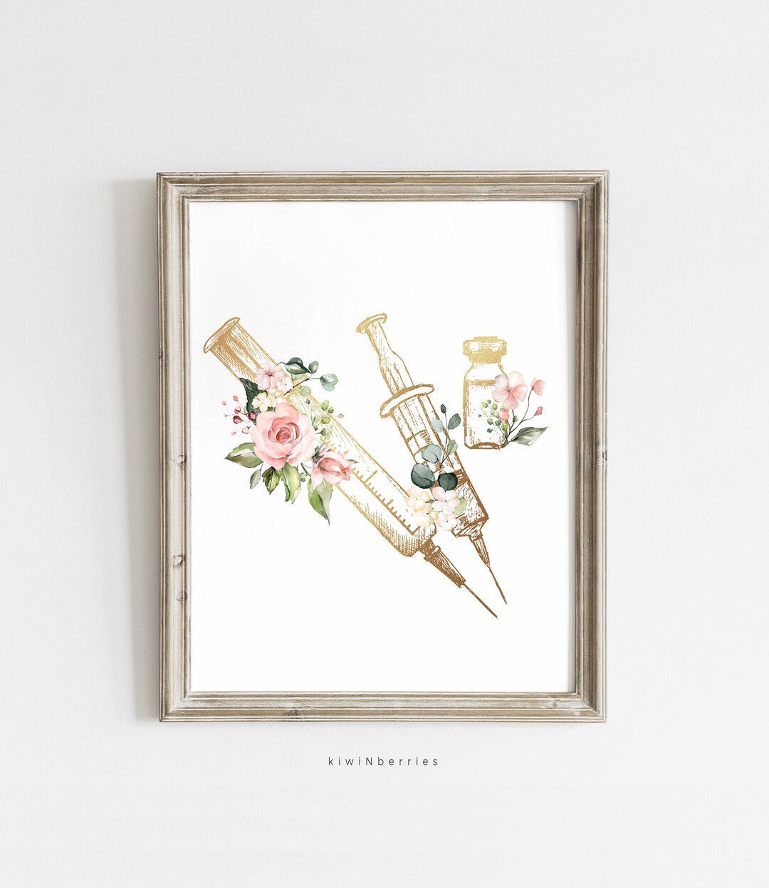 Syringe Print, Medical Wall Art, Anesthesia Poster, Botox Application ...