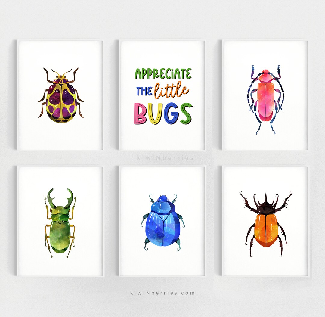 Bug Explorer Prints, Kids Playroom Decor, Kids Printable Art, Insects ...