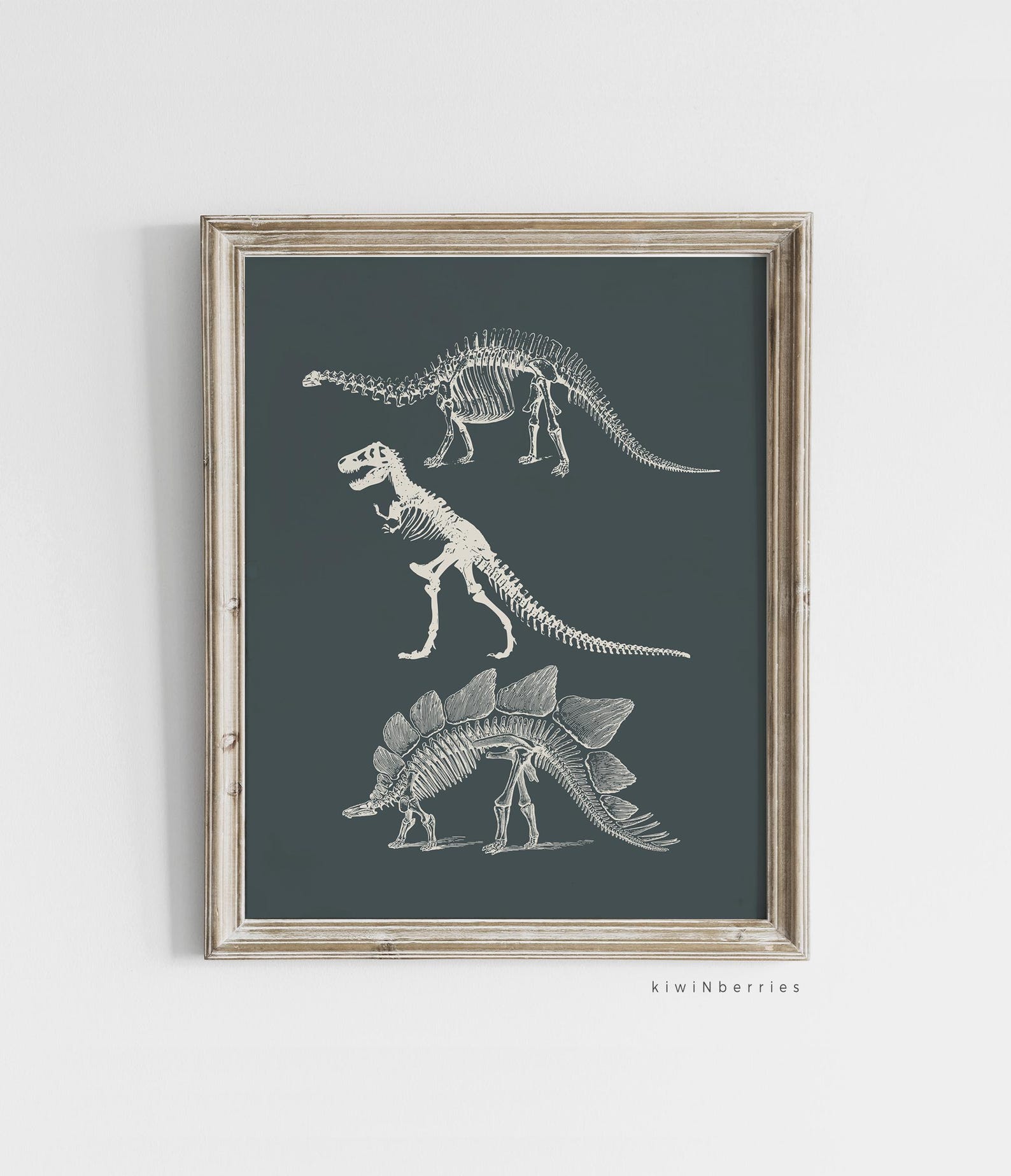 Dinosaur Skeleton Print: Kids Paleontologist Poster (digital Download ...