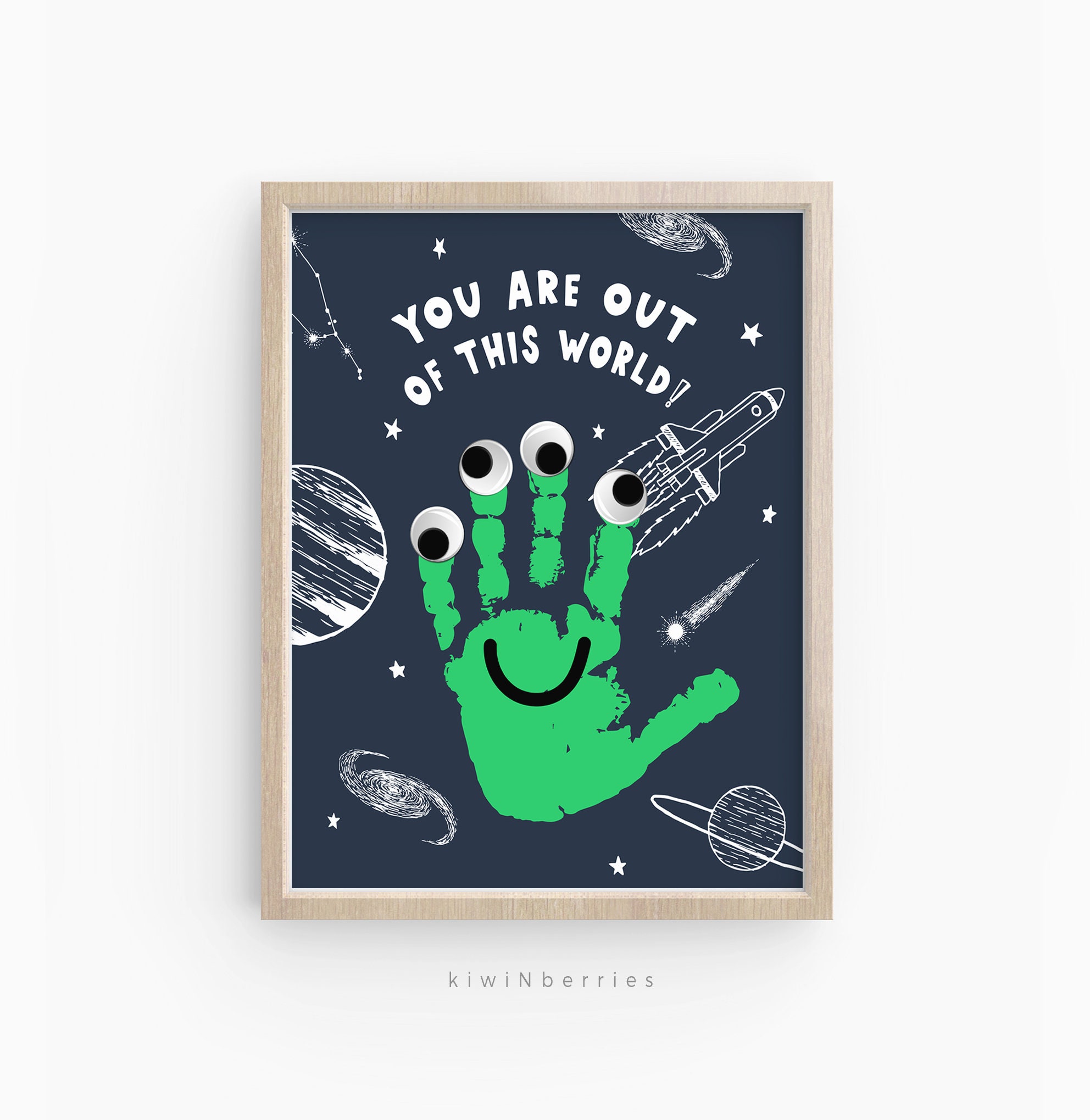 Alien Handprint Craft: Fun Kids Activity (digital Download) - Etsy