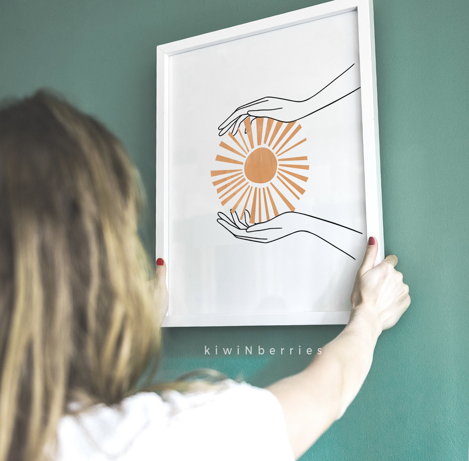 Line Drawing Print Sun Printable Celestial Line Art Line - Etsy