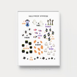 Halloween Alphabet and Numbers, Homeschool Halloween Prints, Printable ...