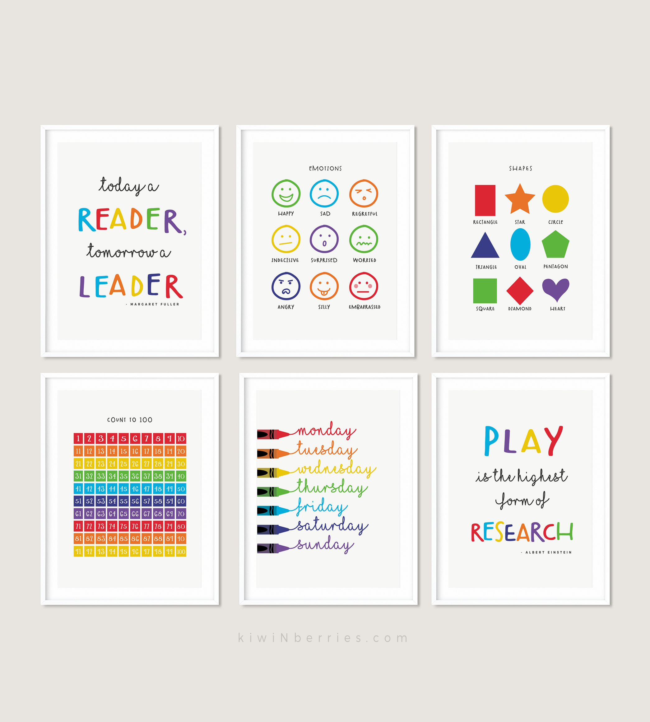 Days of the Week Crayon Print: Rainbow Classroom Decor (digital ...