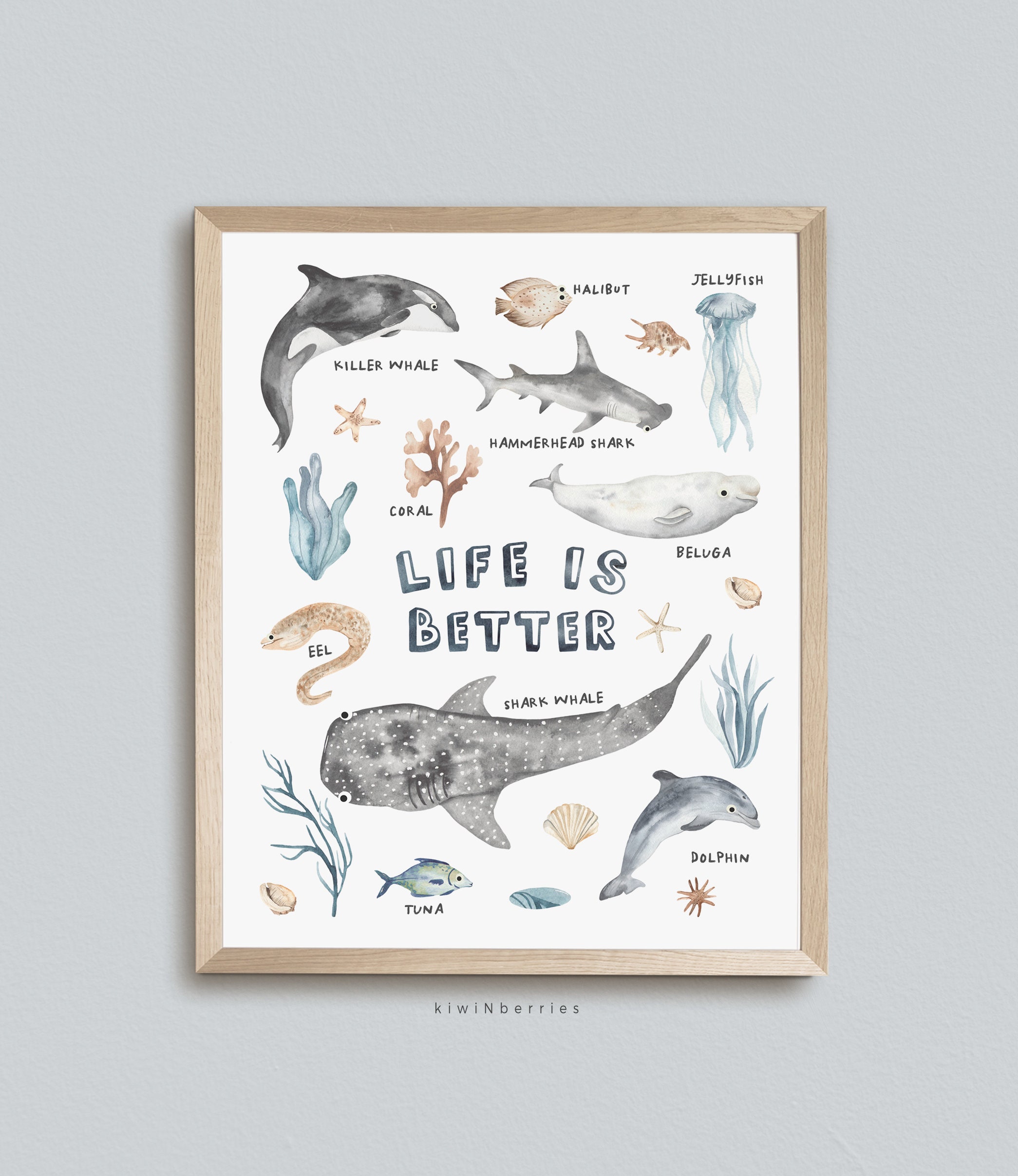 Under the Sea Prints Set of 2 Sea Charts Ocean Posters Sea - Etsy