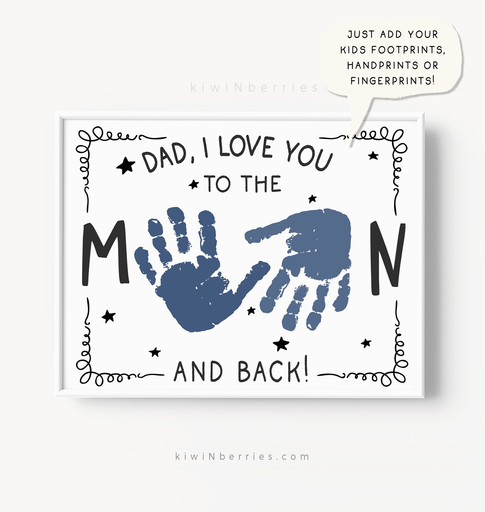 Handprint Art Craft Father's Day Birthday Crafts - Etsy