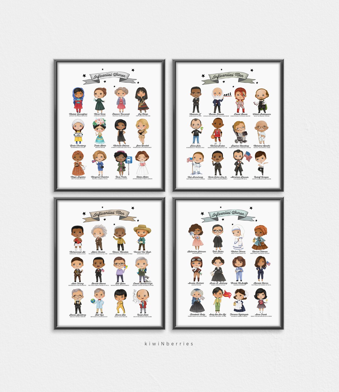 Influential People Posters Great Humans in History Men and - Etsy