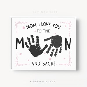 Handprint Card for Mom, Mothers Day Crafts, Custom Printable Gifts From ...