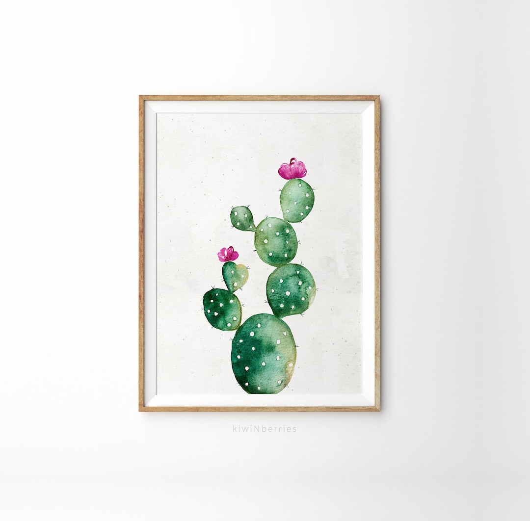 Watercolor Cactus Print - Watercolor Art Print - Printable Cactus Art ...