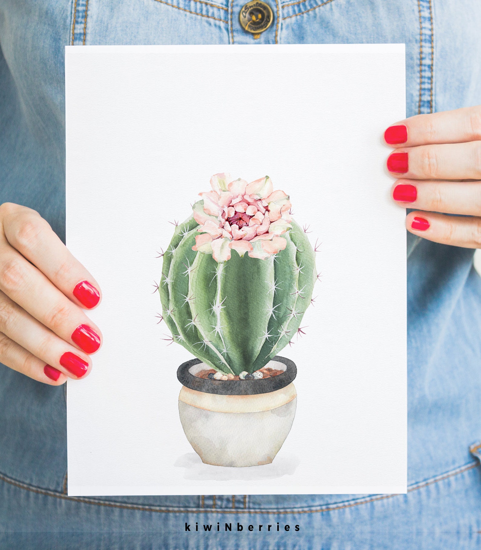 Cactus Printable Set Pastel Cactus Art Botanical Prints - Etsy