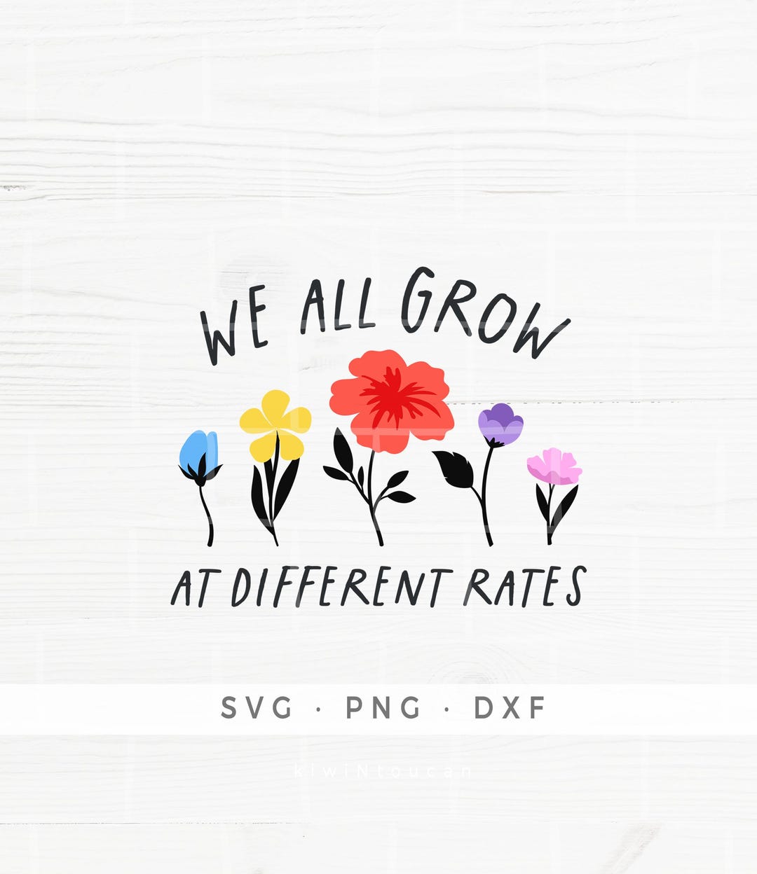Growth Flowers SVG: Inclusion Kindness Cut Files (commercial Use) - Etsy