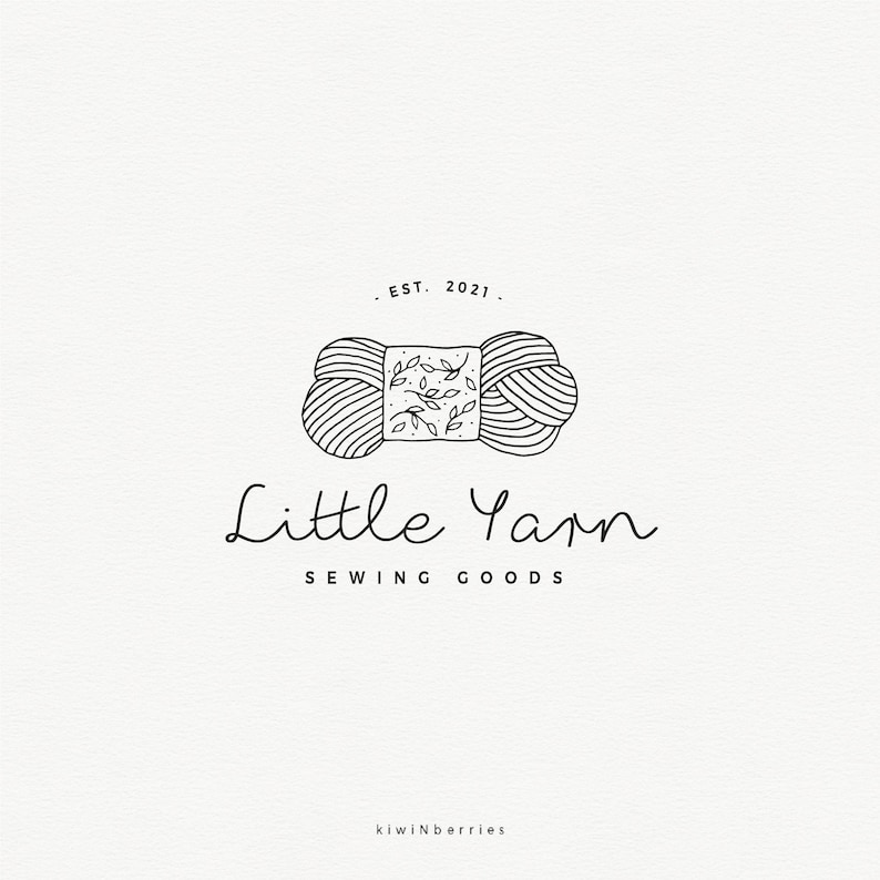 Yarn Logo Design Sewing Shop Logo Knitting Logo Premade - Etsy