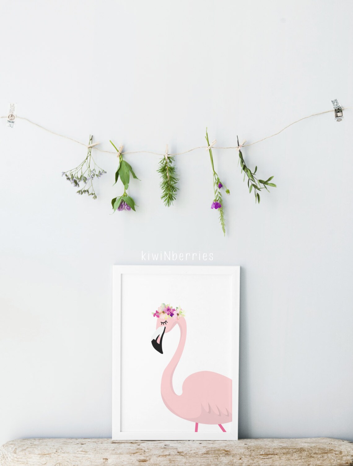 Flamingo Print Pale Pink Flamingo Art Flamingo Printable - Etsy