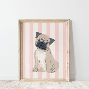 Pink Dog Gallery Wall Art: Puppy Prints Set (digital Download) - Etsy