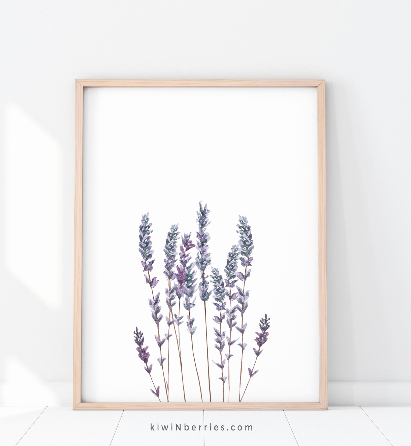 Lavender Prints Minimalist Flower Print Wildflower Print - Etsy