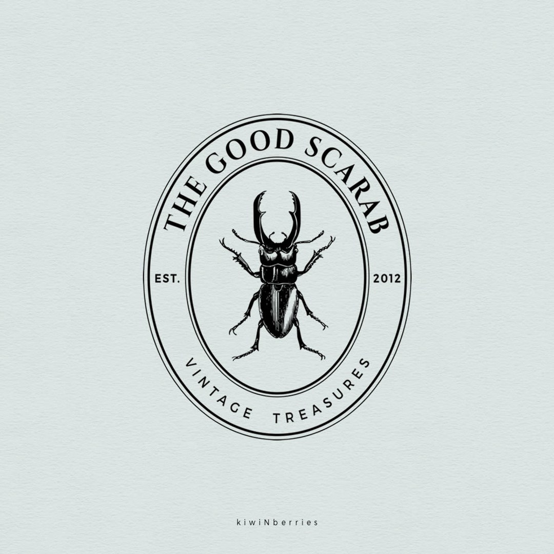 Beetle Logo Design: Retro Insect Branding (digital File) - Etsy