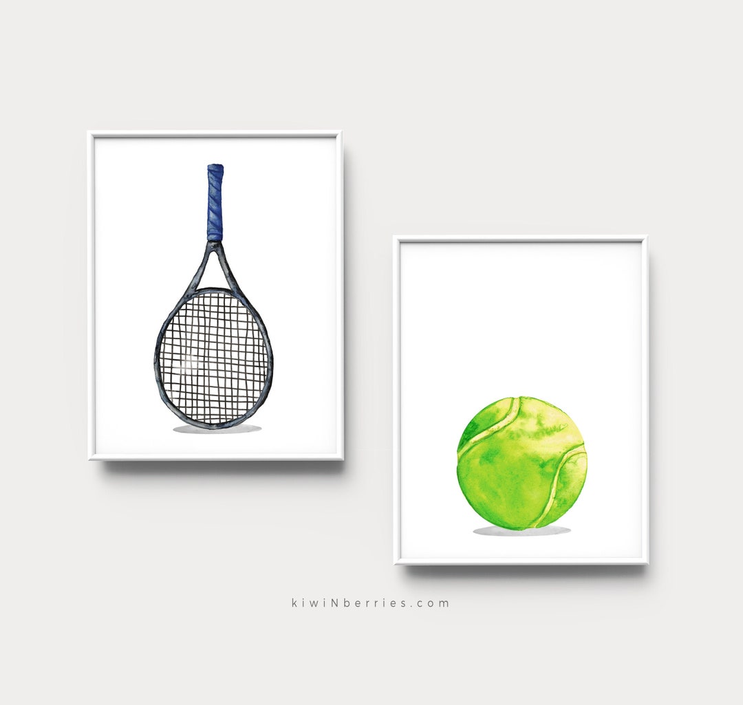 Tennis Racket & Ball Print Set: Sport Art (digital Download) - Etsy
