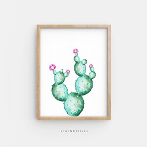 Cactus Print Set - Printable Cactus Set of 4 - Botanical Prints ...
