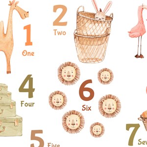 Numbers Poster, Homeschool Printable, Educational Print, Playroom, Home ...