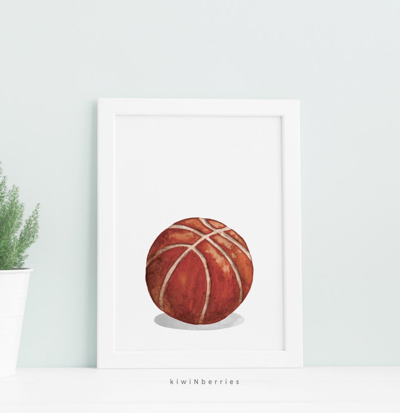 Basketball Printable Basketball Wall Art Sport Prints | Etsy