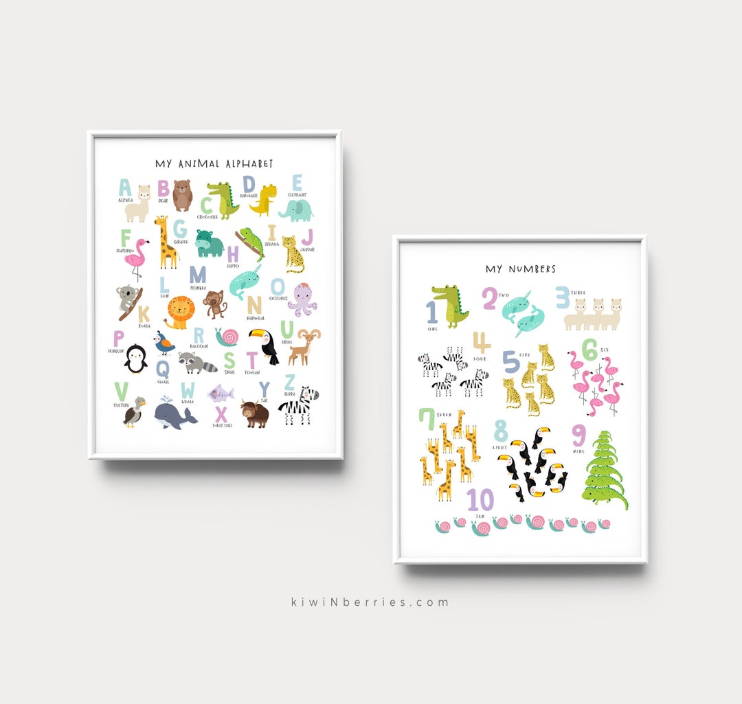 Alphabet Print, Educational Prints for Kids, Large Alphabet Wall Art ...