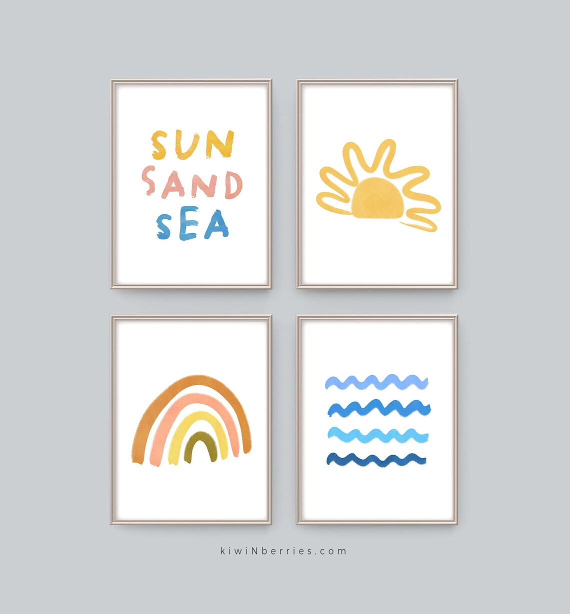 Summer Prints for Kids Beach House Wall Art Summer Posters | Etsy