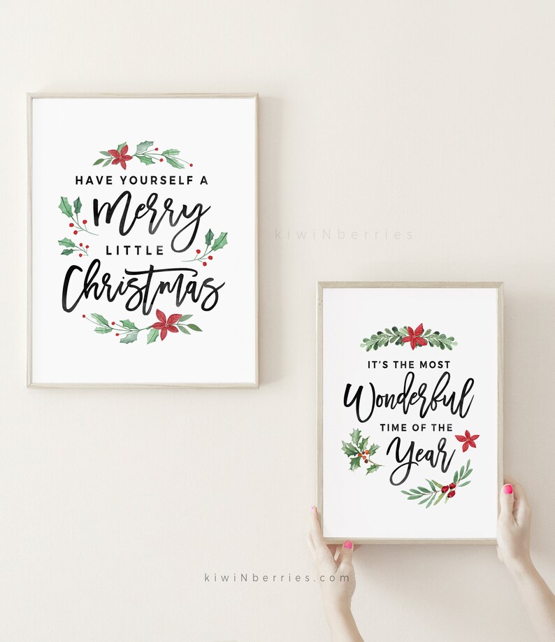 Christmas Art Bundle Printable Posters for Christmas - Etsy