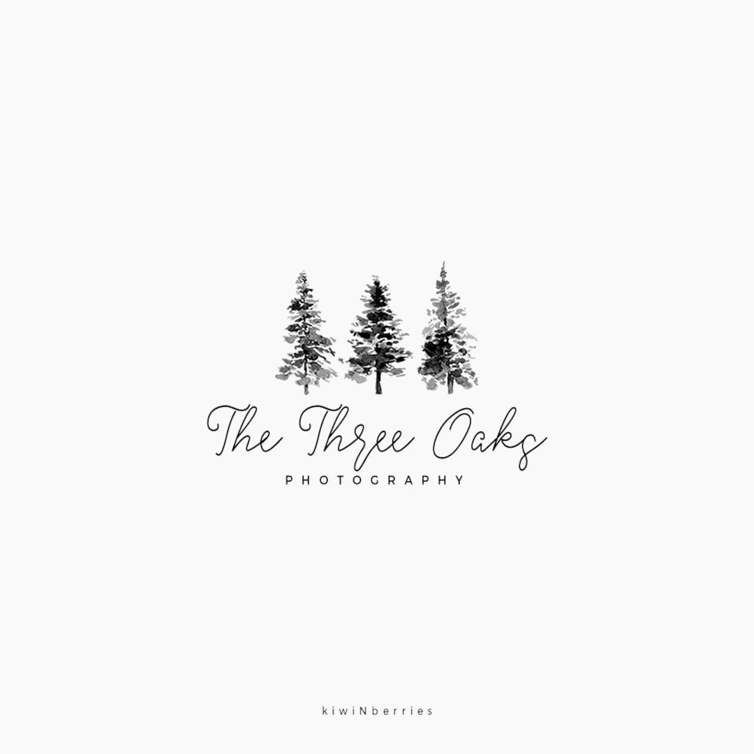 Tree Logo Design, Black and White Logo, Minimalist Logo Design, Forest ...