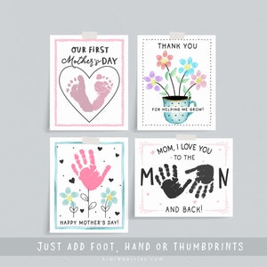 Handprint Card for Mom, Mothers Day Crafts, Custom Printable Gifts From ...