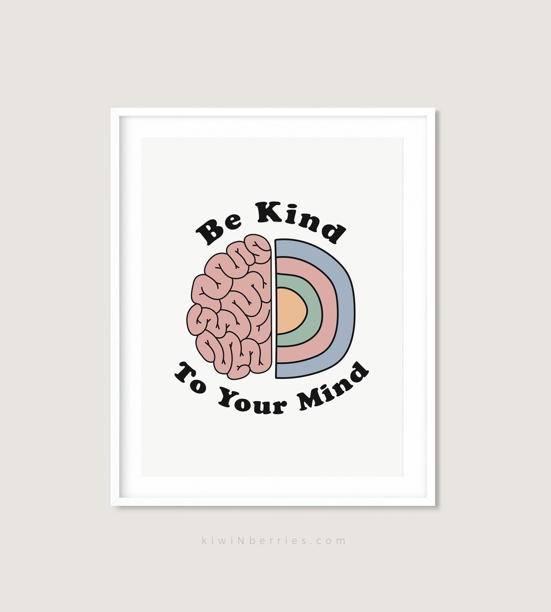 Be Kind to Your Mind Print, Mental Health Awareness, Doctor Office ...