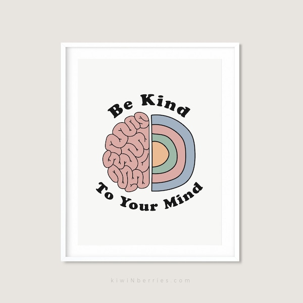 Brain Poster Mental Health - Etsy