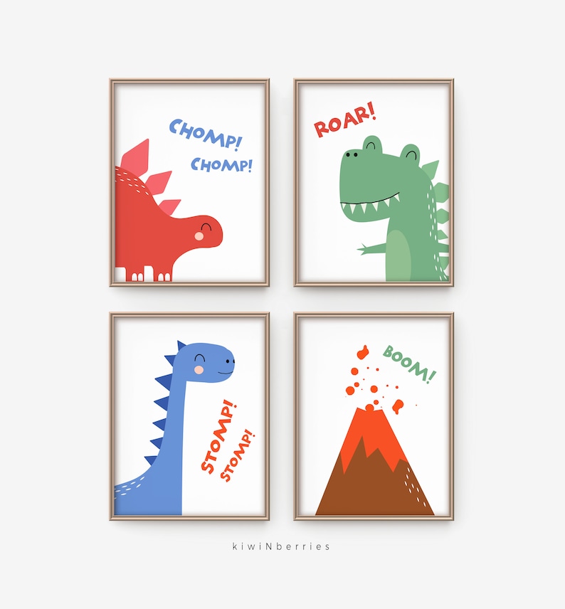 Volcano Print Printable Volcano Wall Art Dinosaur Prints - Etsy
