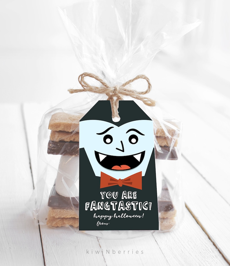 Spooky Cute Halloween Printable Favor Tags (set of 4) - Etsy