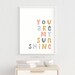 You Are My Sunshine Print Kids Room Decor Gender Neutral - Etsy