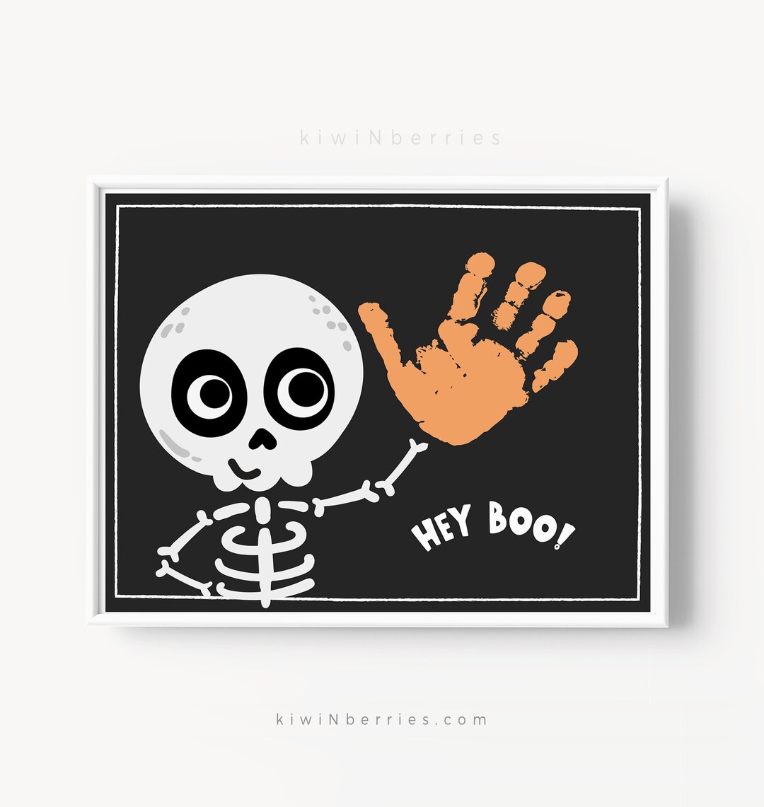 Skeleton Craft Print, Stamp Your Handprint, Halloween Activities for ...