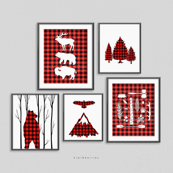 Black Red Nursery - Etsy