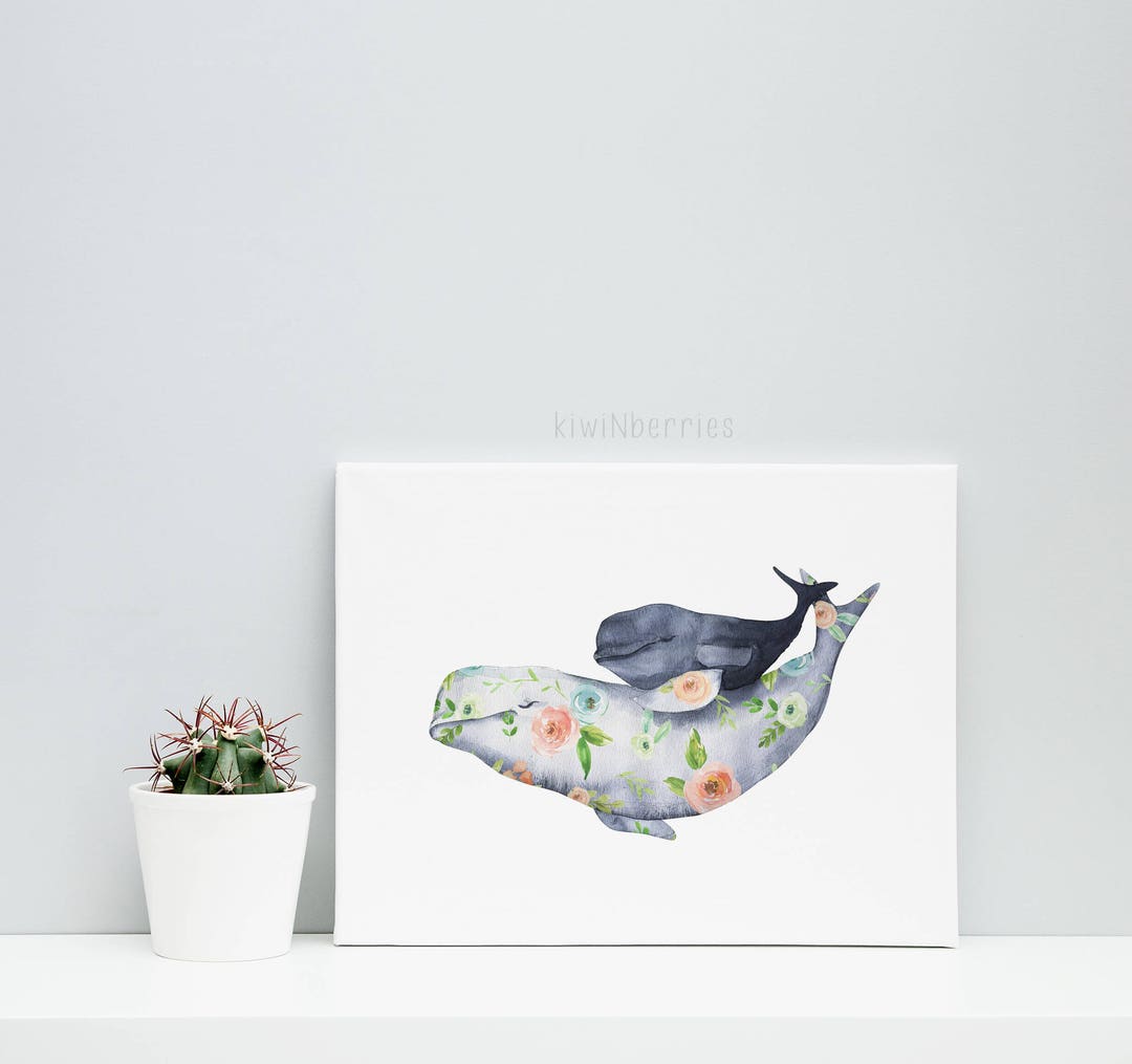 Beluga Print - Beluga Whale Wall Art - Nautical Decor - Oceanic Art ...
