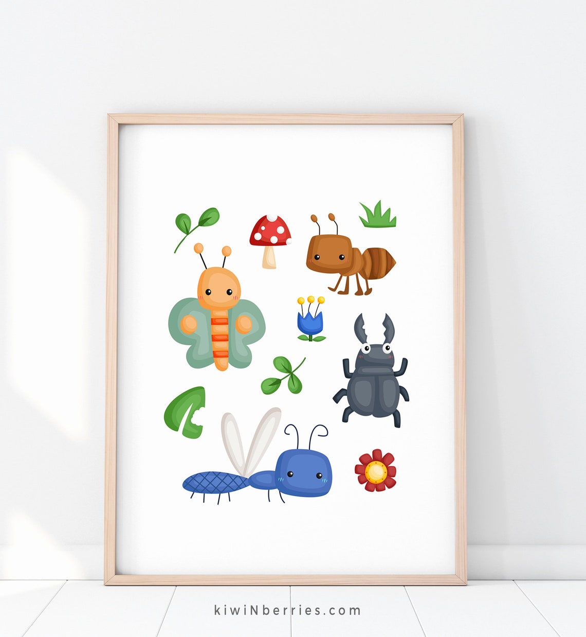 Cute Bugs Print Set, Playroom Kids Wall Art (digital Download) - Etsy