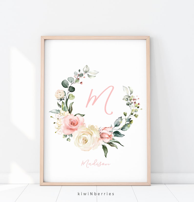 Custom Girl's Name Print Printable Gift for Girls Bunny - Etsy